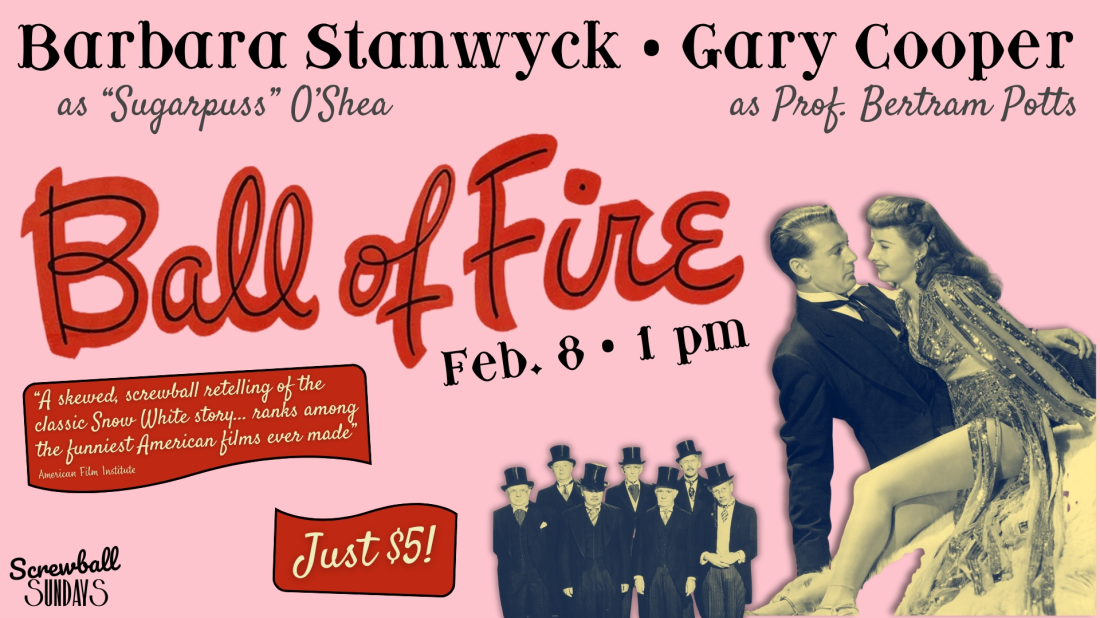 Barbara Stanwyck & Gary Cooper in BALL OF FIRE (1941) – ARKADIN CINEMA ...